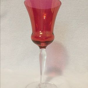 Glastonbury-Lotus | Dining | 96s Ruby Flash Decanter And Glass Set ...